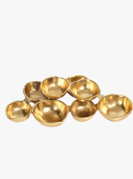 Amazon.com: Small Cluster Serving Tray, 8 to 9 Handcrafted Aluminum ...
