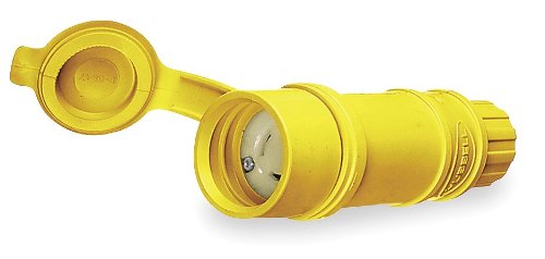 Hubbell HBL25W47 Locking Watertight Elastogrip Connector, 15 amp, 125V ...