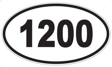 Amazon.com - Number 1200 Oval Sticker