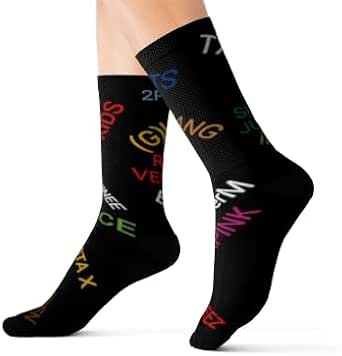 Amazon.com: AJB Innovations K-pop band group fan crew cute socks gift ...