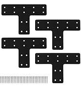 Amazon.com: 10x10 L Post Bracket 4PCS, L Flat Mending Plate for Wood ...