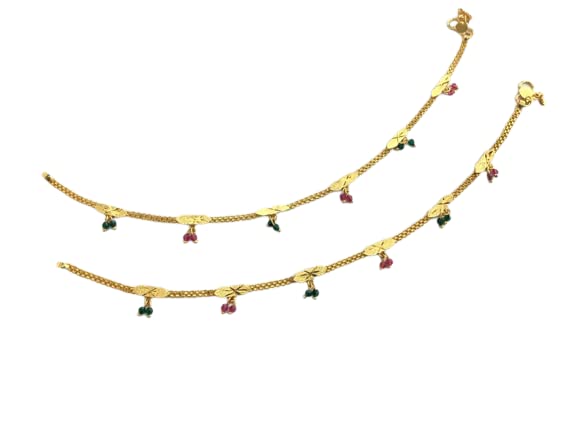 Primectrla Fab Traditional Simple gold plated Single Leg Chain Golden ...