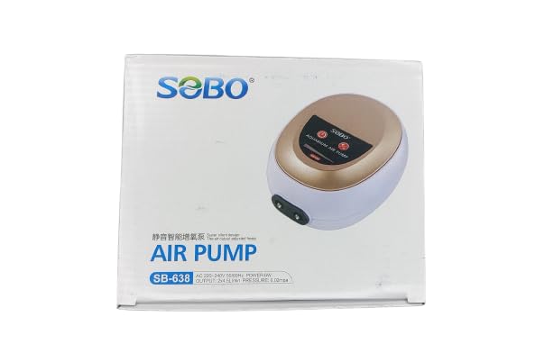 SOBO Aquarium 2 Way air Pump (Model : SB-638 AC 220-240 50/60HZ Power ...