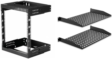 Amazon.com: StarTech.com 2-Post 12U Heavy-Duty Wall Mount Network Rack ...