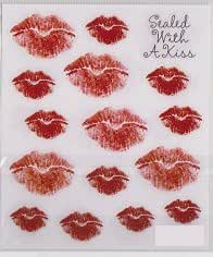 Adesivos labiais selados com um beijo - 2 folhas : Amazon.com.br ...