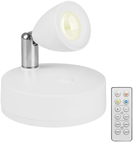 URTOM Wireless LED Spotlight Indoor With Remote, Dimmable Picture Light ...
