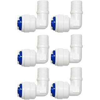 RO Membrane Housing Elbow Connector Suited for All RO Models-1/4" x 1/8 ...