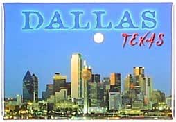 Amazon.com: Dallas Souvenir Photo Magnet - Night, Texas Souvenirs ...