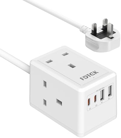 PD20W Extension Lead with USB Slots, FDTEK Mini Extension Cube with 3 ...