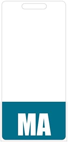 Amazon.com : MA Badge Buddy (Blue) - Vertical Heavy Duty Badge Tags for ...
