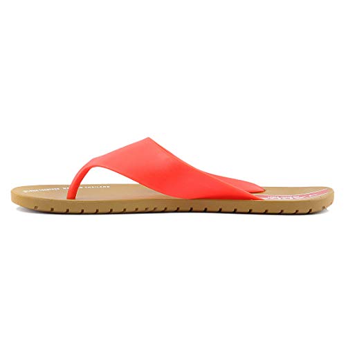 Buy ADDA (LABEL) Mens Roadies-777 Beige & Red Open-Back Slipper - 10 UK ...