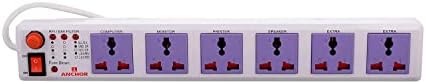 Anchor by Panasonic 4 Way Extension Board Socket with Single Switch | 4 ...