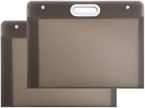 Amazon.com: 2 Pc Frosted Storage Bag, A4 Portfolio Container with ...