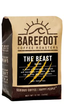Amazon.com : Barefoot Coffee "The Beast" Dark Roasted Whole Bean Coffee ...