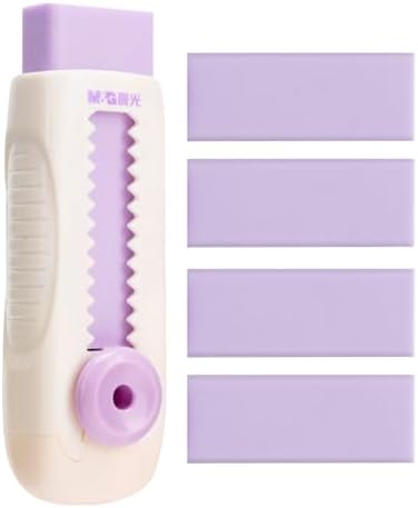 Amazon.com : M&G 4+1 Pack Rubber Erasers Sliding Retractable Eraser ...