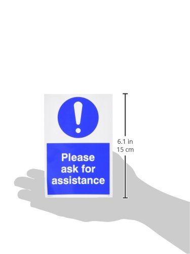 Viking Signs MV5499-A6P-V”Please Ask For Assistance” Sign, Vinyl, 150 ...
