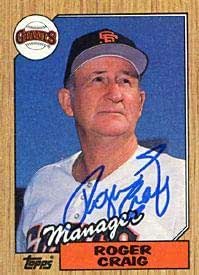 Roger Craig Autographed / Signed 1987 Topps No.193 Los Angeles Dodgers ...