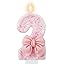 Amazon.com: HIBILDER Pink Number 3 Birthday Candle, Girl 3rd Birthday ...
