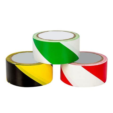 BREZLEEN Premium Hazard Floor Marking Tape| 2Inch x 25meter| Pack of 3 ...