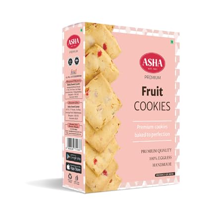 ASHA SWEETS Premium Handmade Fruit Cookies 200g-Pack of 2|Healthy ...