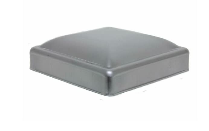 JMSTEELSUPPLY 4" Pressed Steel Post Caps for Square Steel Posts (Lot of ...