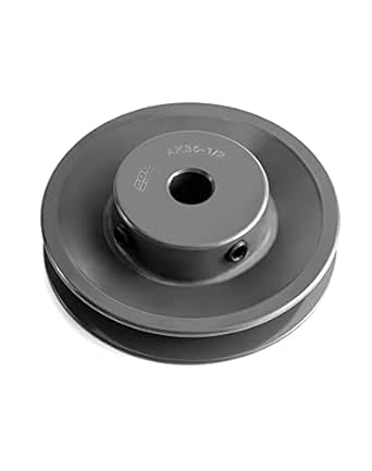 QWORK AK3512 Single Groove Web Sheaves, 3.55" OD 1/2" Bore V-Belt ...
