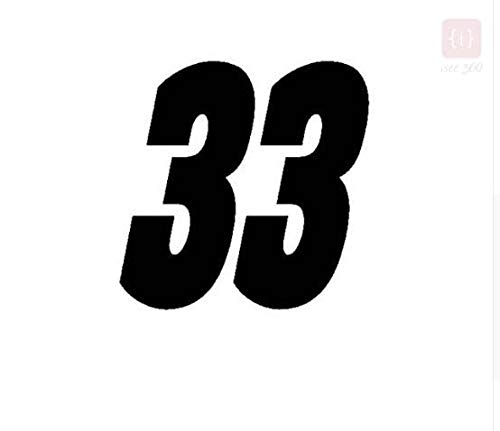 ISEE 360® lucky Number 33 Vinyl Car-styling Decor Decal Car Sticker ...