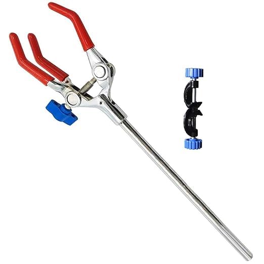 LABCARE Laboratory Retort Stand 3-Finger Burette Clamp with Boss Head ...