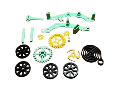 3D CUBES Mechanical Clock Parts Set, Gears and Components Kit, Mint ...