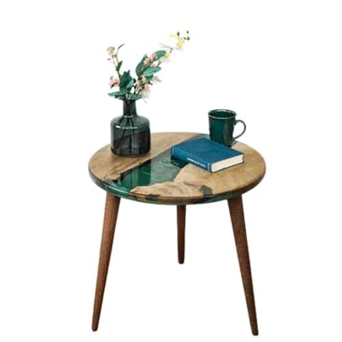 Amazon.com: Round Ocean Waves Table, Personalized Sofa Table, Rustic ...