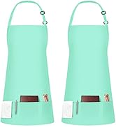 Syntus 12 Pack Bib Apron, Unisex Aprons Adjustable Waterdrop Resistant ...