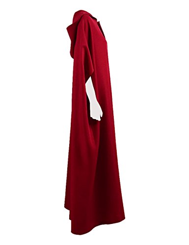 Expeke Halloween Party Women Handmaid Red Cape Dress Costume (XS, Cape ...