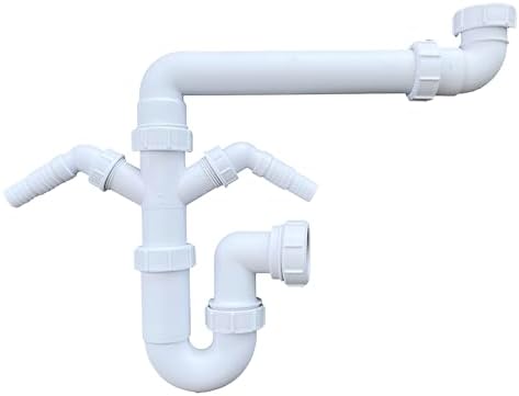 Multi-Fit Single Bowl Sink Waste Kit Space Saving - 1.1/2" 40mm Single ...