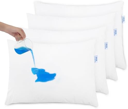 Amazon.com: AVARNO 4 Pack Waterproof Pillow Protectors with Zipper ...