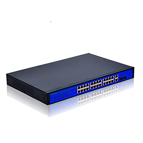 RAMEX 24-Port Smart Unmanaged AI PoE Switch | 24 FE 100M PoE + 2 GE ...