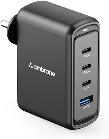 Ambrane Universal Travel Adapter Charger with 65W Laptop/MacBook ...