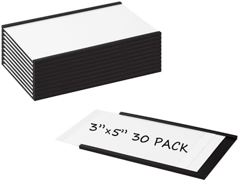 Amazon.com : Realth C Channel Magnetic Label Holders 30 Pack 3'' x 5 ...