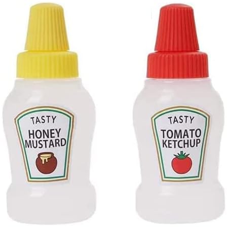 Amazon.com: Mini Ketchup Bottles, 25ml Refillable Condiment Squeeze ...