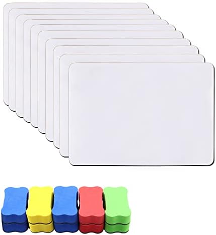 10PCS A4 Whiteboard, Mini Whiteboard Double-Sided Small Whiteboard with ...