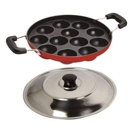 Amazon.com: Non-stick Appam Maker 12 Pits Appam Pan with Two Side ...