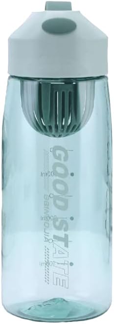 Amazon｜ウォーターボトル 水筒 480ml、550ml屋外ウォーターボトル直飲み水筒漏れない 耐熱 広口 透明 目盛り 透明ボトル プラスチック (グリーン,480ml)｜水筒・マグ ...