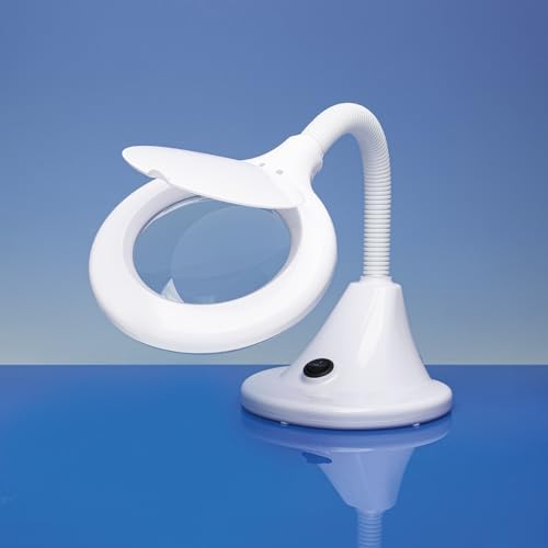 Lightcraft Compact Magnifier Lamp with Flexible Neck – 100mm Lens, 1 ...