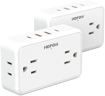 Amazon.com: HOPOW 2 Pack Multi Plug Outlet Extender, Electrical Wall ...