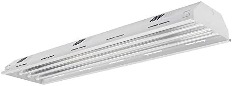 4 Lamp/Bulb 4 Foot Linear LED Ready High Bay Lighting Fixture, Operates ...