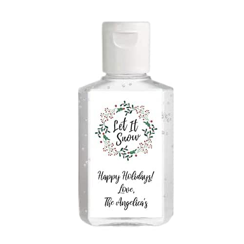 Amazon.com: Christmas Hand Sanitizer Labels | 20 Personalized Stickers ...