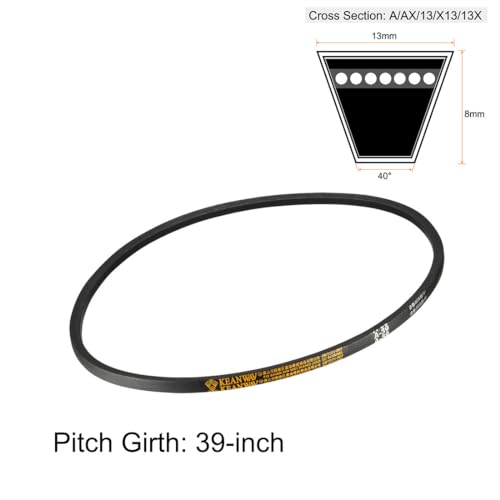 Snapklik.com : Uxcell A39 Drive V-Belts 39 Inner Length 13mm Width 8mm ...