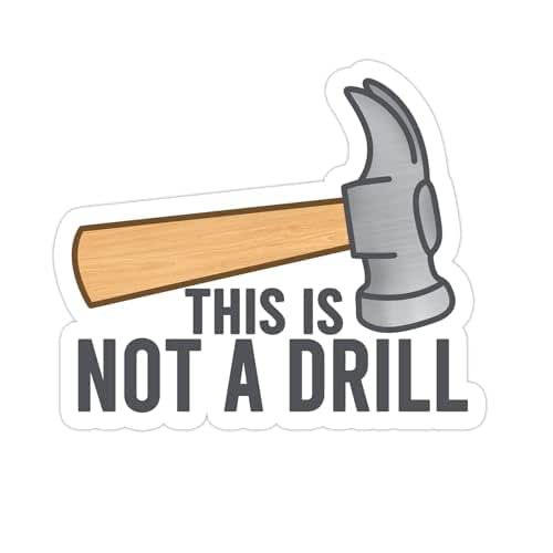 Amazon.com: This is Not a Drill Hammer Sticker Construction Hard Hat ...