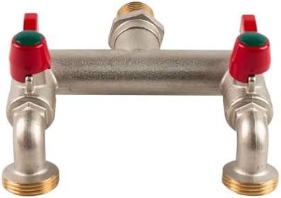 Hydrogarden Outdoor Double Taps Water Faucet, G1/2 Inch Inlet and Two ...