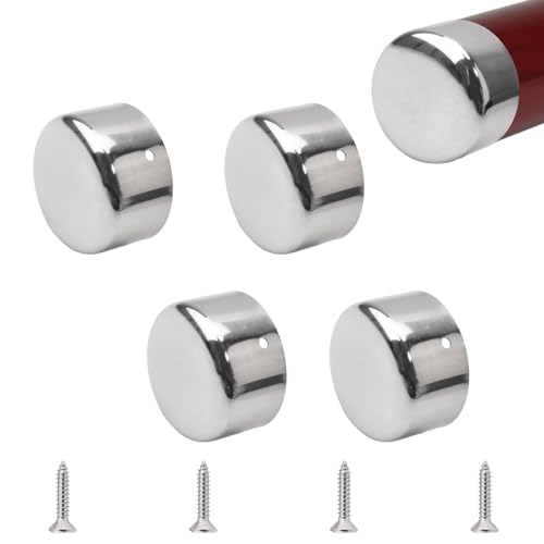 UFURMATE Handrail End Cap, 4PCS Stainless Steel Round Handrail End Caps ...