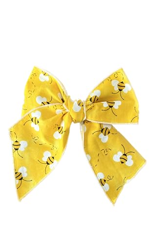 Amazon.com: Bumble Bee Hair Bow - Serged Edge Bumble Bee Hair Bow ...